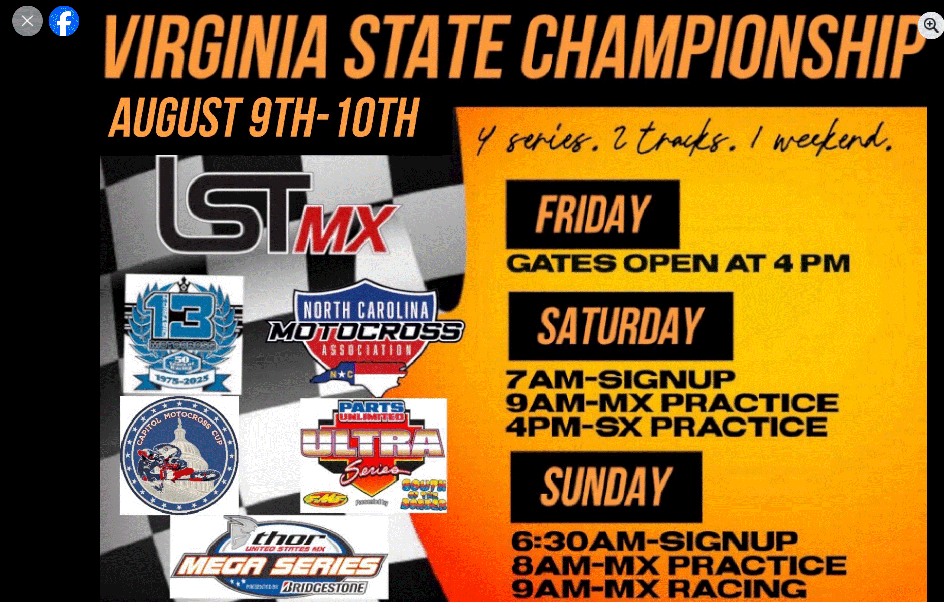 VIRGINIA MOTOCROSS Coming to Lake Sugar Tree MX on August 9 & 10 *The ...